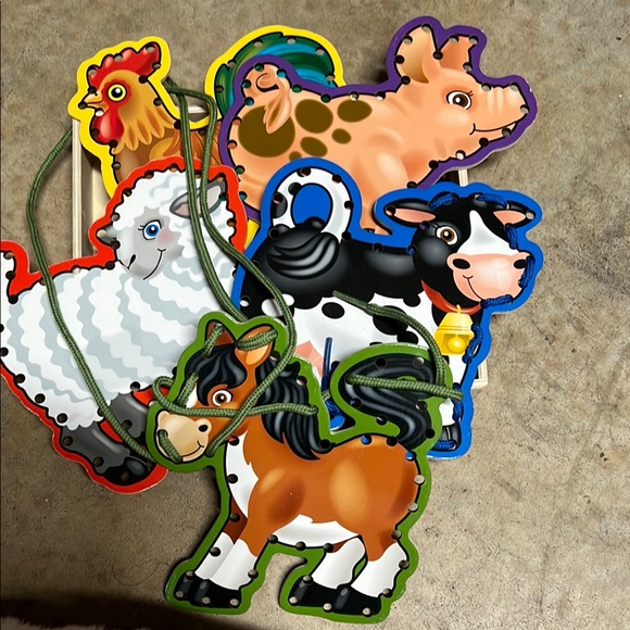 Toys | Farm Animal Lacing Cards For Kids | Poshmark